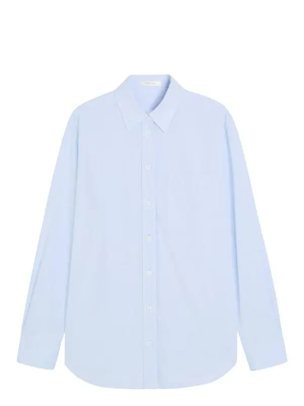 THE ROW Gavina Cotton-poplin Shirt - Light Blue