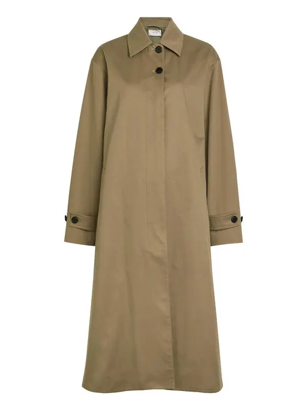THE ROW Lolana Twill Coat - Taupe