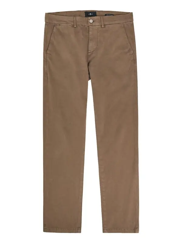 7 For All Mankind Slimmy Chino Cotton-blend Trousers - Brown