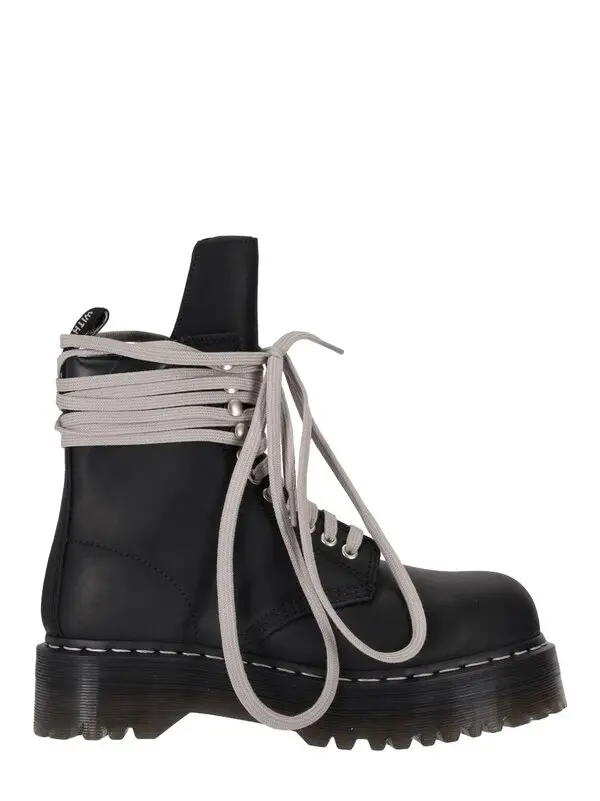 Rick Owens Quad Sole Steel Toe Boots - Black
