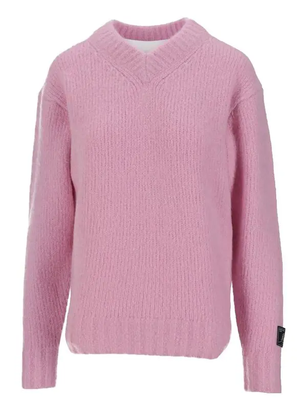B.B. WALACE V-neck Sweater - Pale Pink