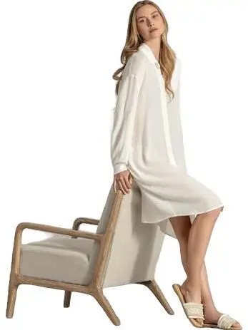 TOGAS Neil Shirt Dress - White