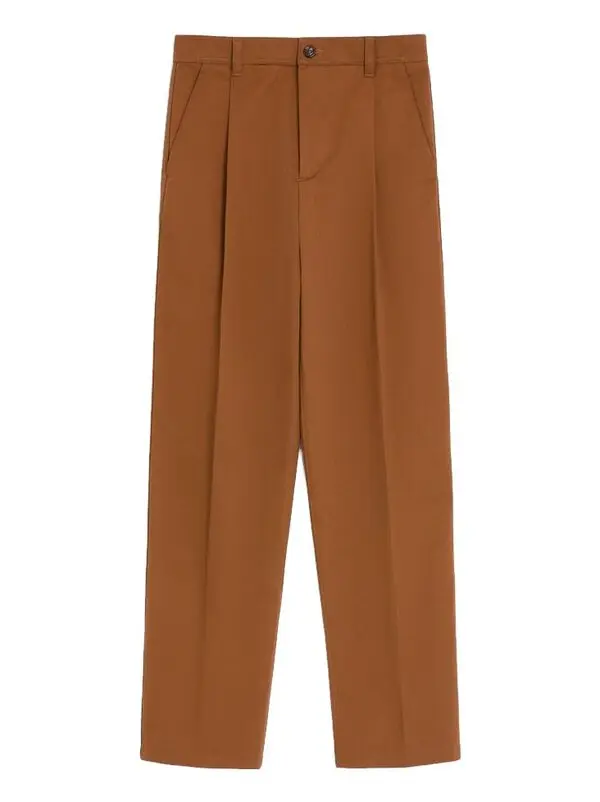 Valentino Garavani Cotton Gabardine Trousers - Chocolate