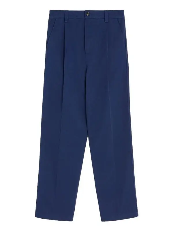 Valentino Garavani Cotton Gabardine Chino Fit Trousers - Cobalt