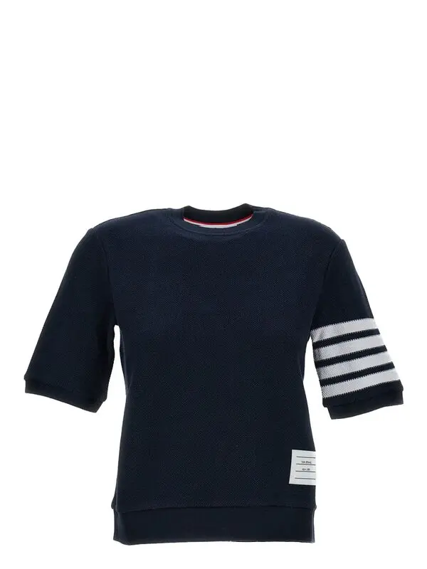 Thom Browne Piqué T-shirt - Blue