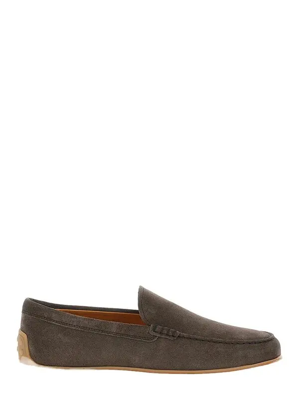 TOD'S Suede Loafer Slipper - Brown