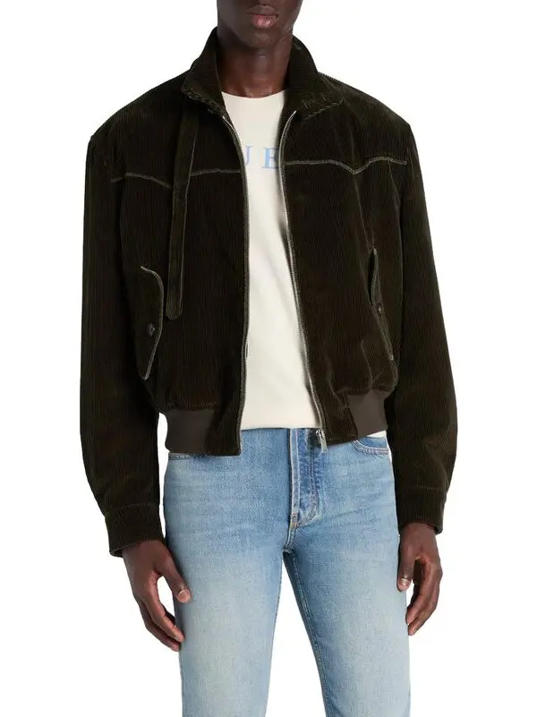 Alexander McQueen Corduroy Harrington Jacket - Khaki
