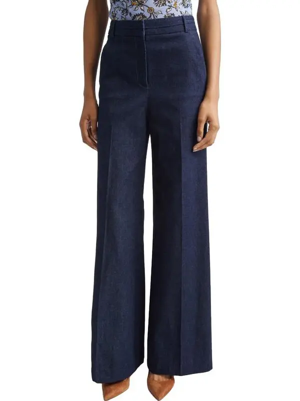Veronica Beard Crue Wide Leg Jeans - Midnight Wash