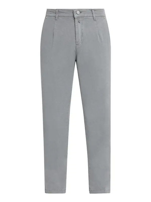 Kiton Pleated Straight-fit Trousers - Gray