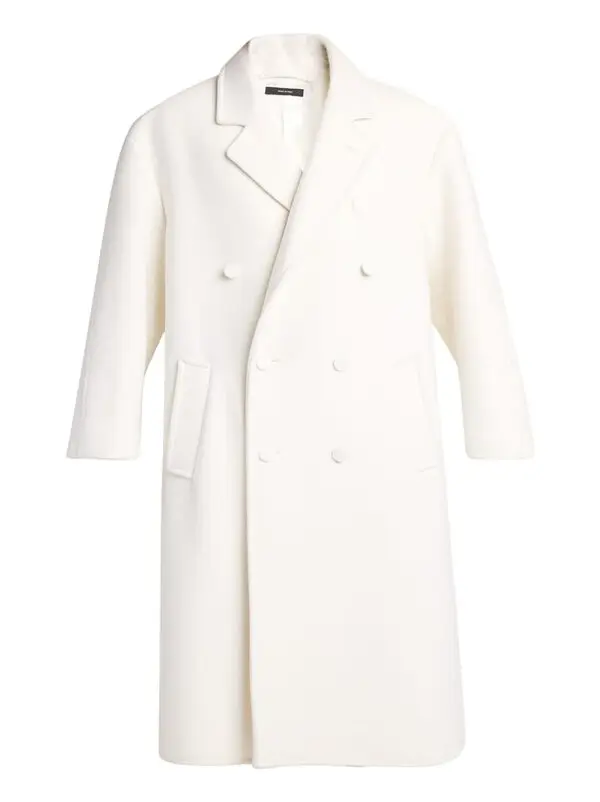 TOM FORD Double Splittable Cashmere Double-breasted Overcoat - White