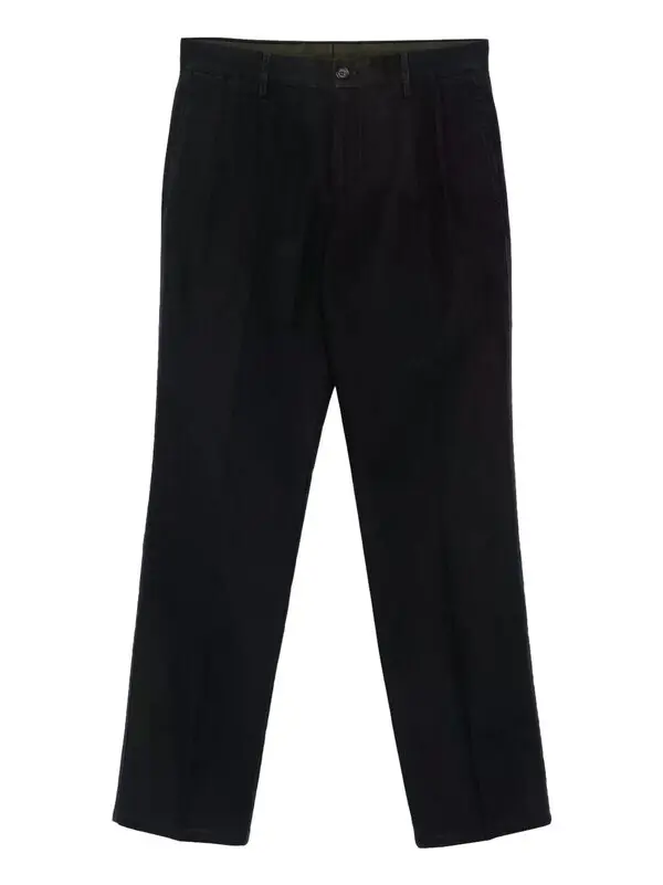Aspesi Pleated Cotton Trousers - Black