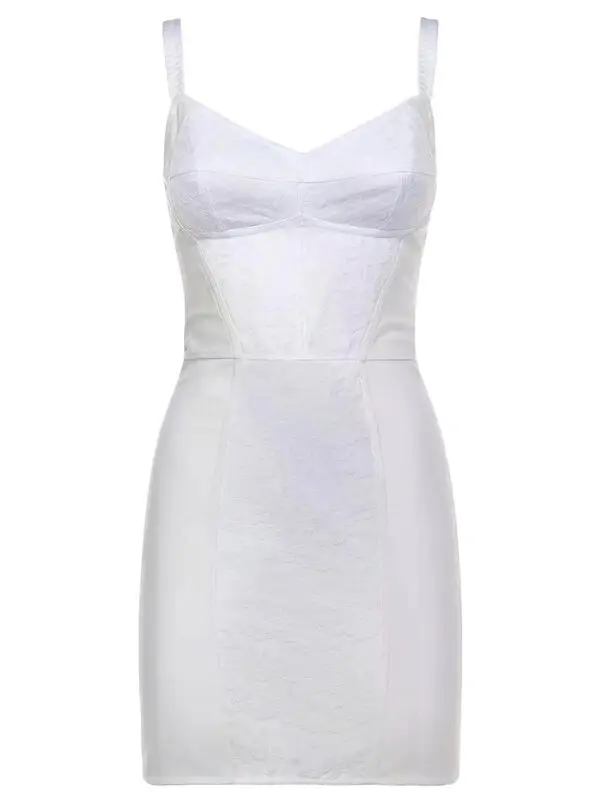 Dolce & Gabbana Panelled Mini Dress - White
