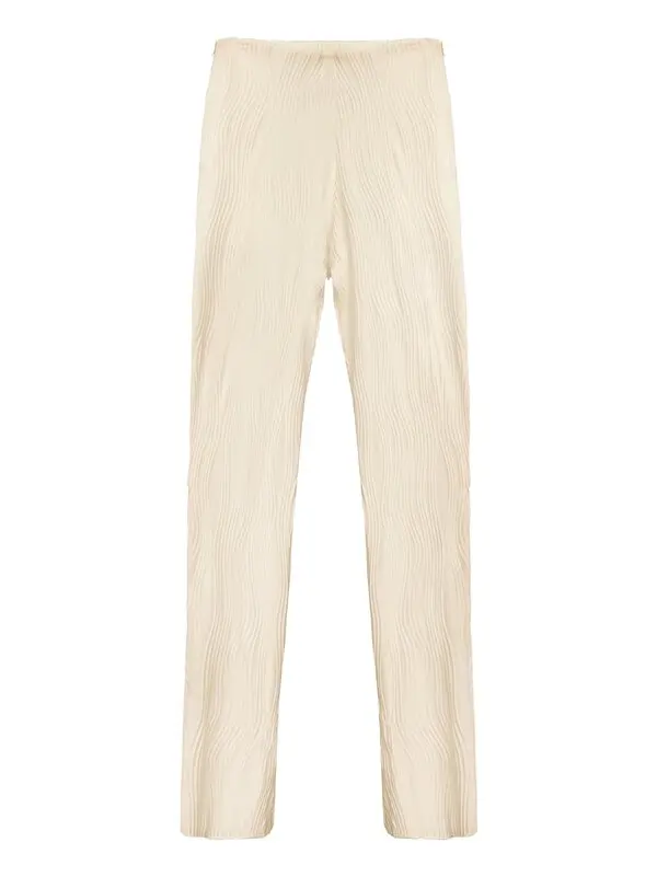 ORANGE CULTURE Wave High-rise Skinny Trousers - White
