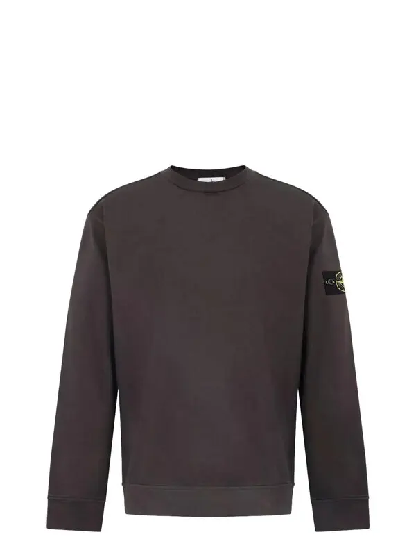 Stone Island Crew-neck Sweatshirt With Logo Patch - Grey