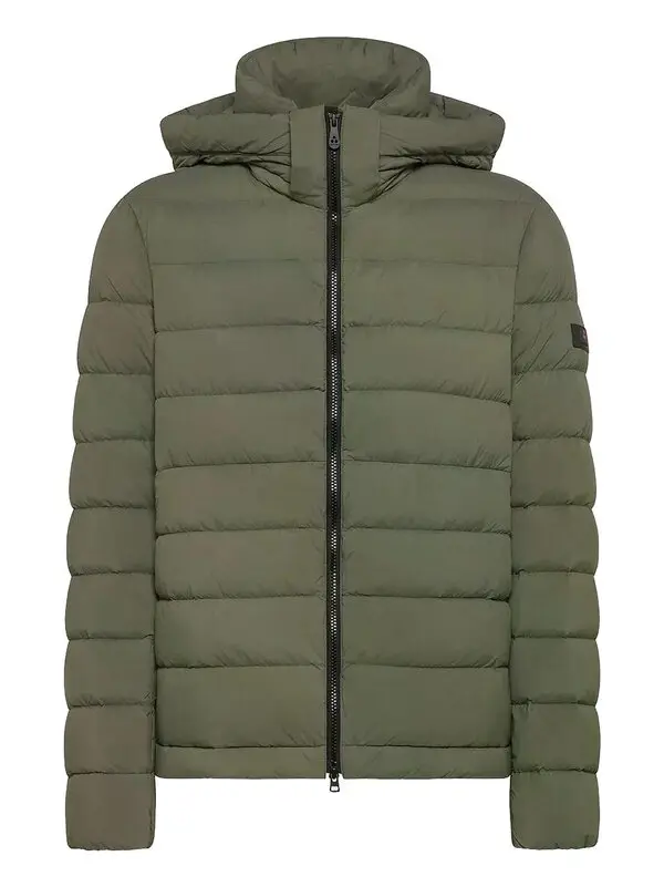 Peuterey Quilted Jacket With Detachable Hood - Green