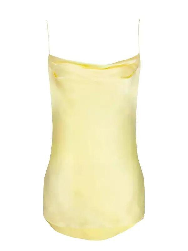 Balmain Silk Strappy Top - Yellow
