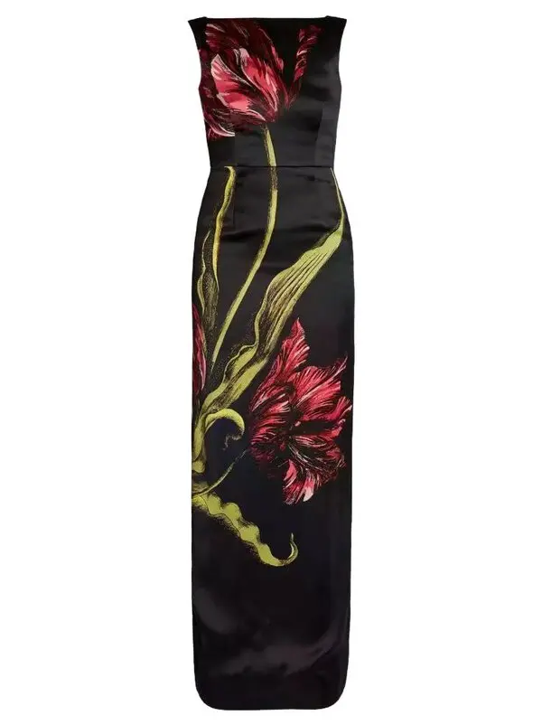 Erdem Floral-print Maxi Dress - Black