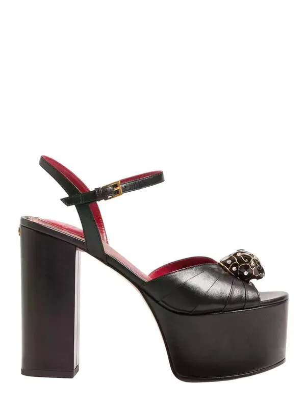 Valentino Garavani Panthea Platform Heeled Sandals - Black