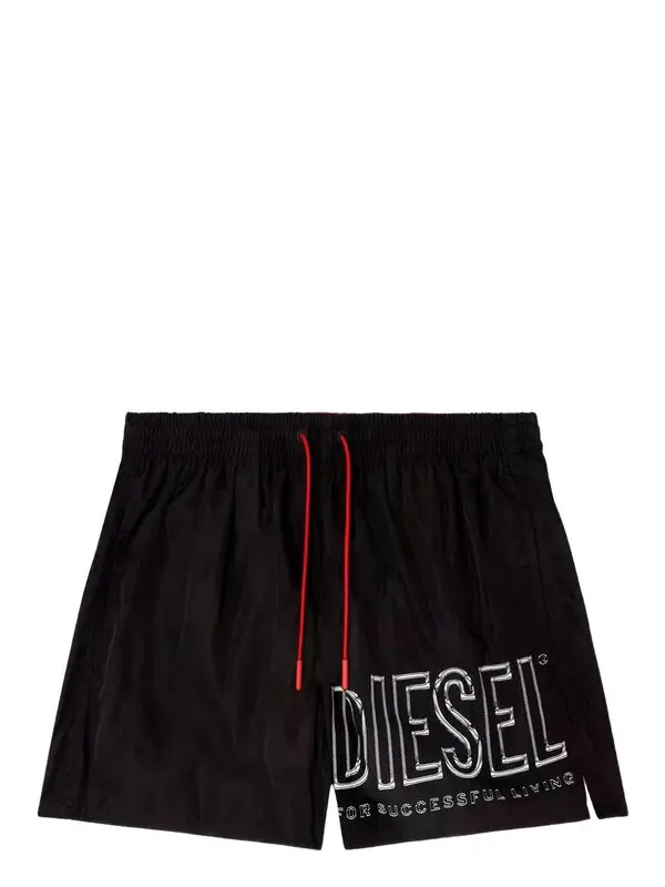 DIESEL® Logo Swim Shorts - Black