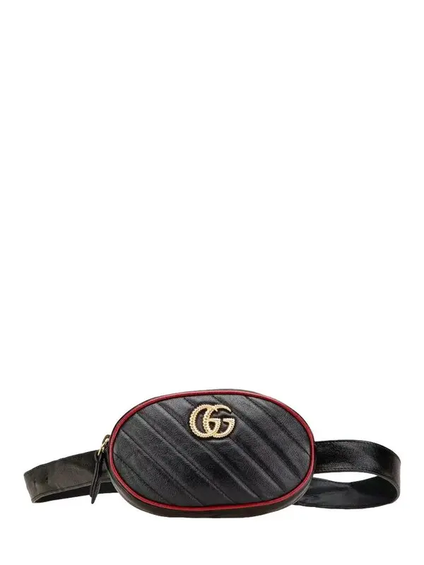 Gucci Gg Marmont Matelasse Leather Torchon Belt Bag - Black