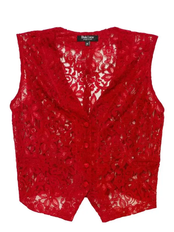 BLAKLACE Lace Tank Top - Red