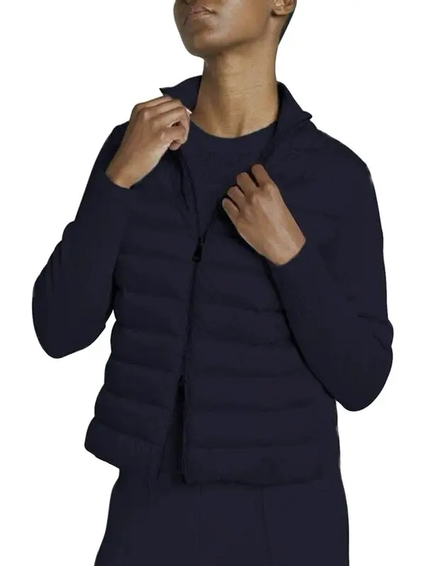 Moncler Hybrid Puffer Cardigan - Navy
