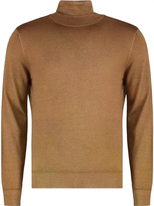 MOORER Todi-xw Roll-neck Sweater - Brown