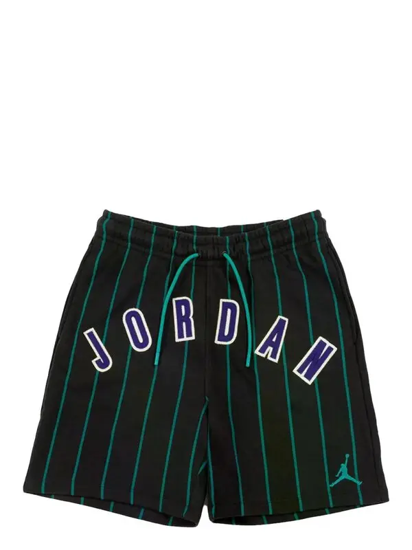 JORDAN Pinstriped Track Shorts - Black