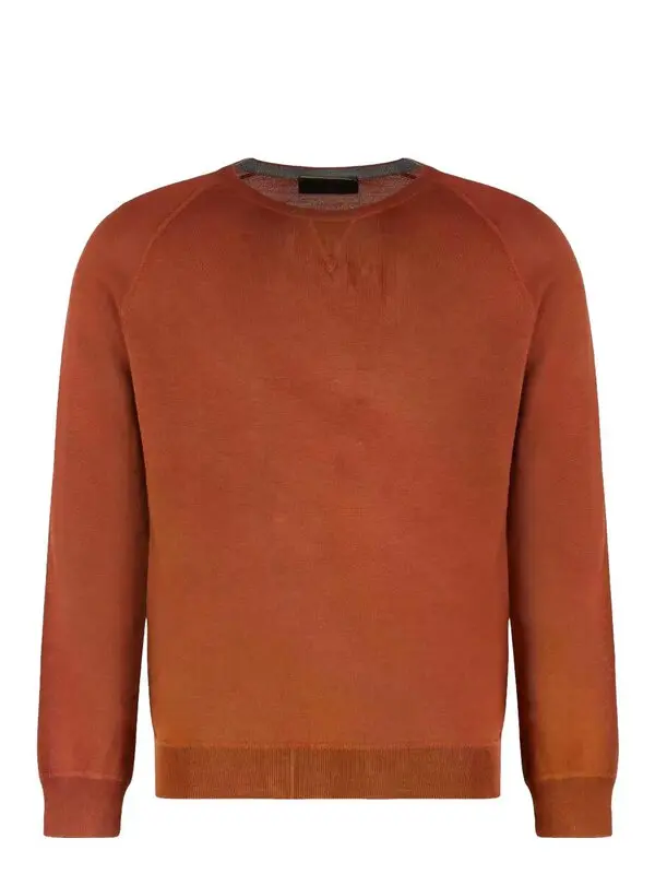 MOORER Raglan Crew-neck Sweater - Orange