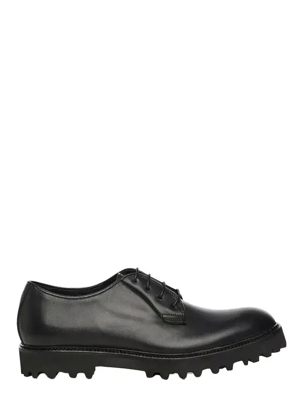 GIULIANO GALIANO Castro Leather Derby Shoes - Black