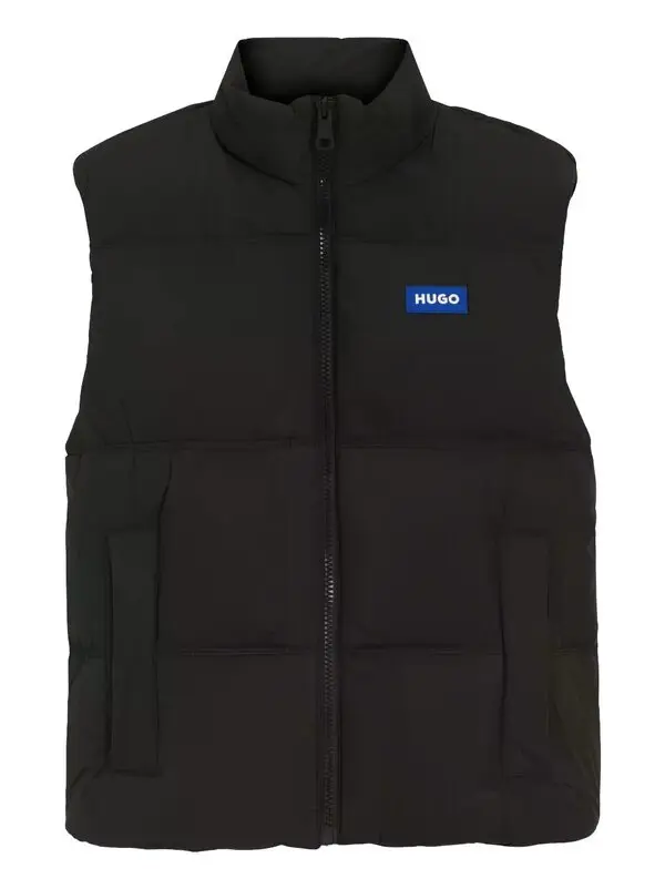 Hugo Quilted Zip-up Gilet - Black