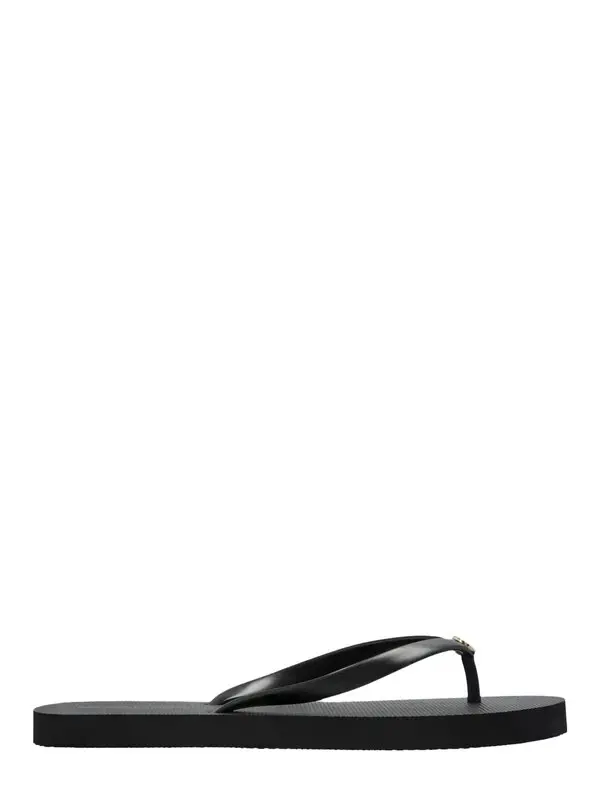 Melissa Odabash Logo Flip Flops - Black