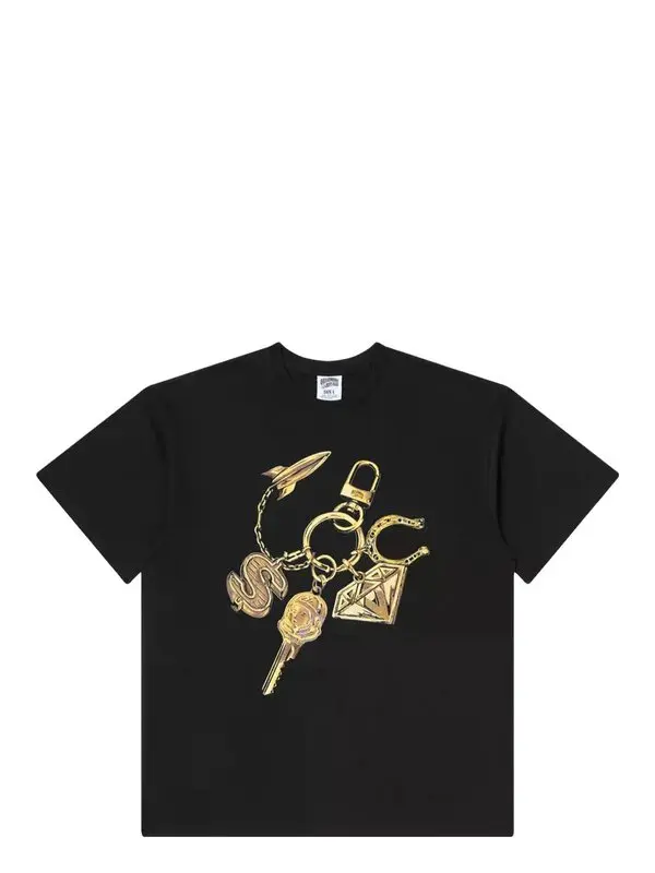 BILLIONAIRE BOYS CLUB Keychain-print Short-sleeve T-shirt - Black