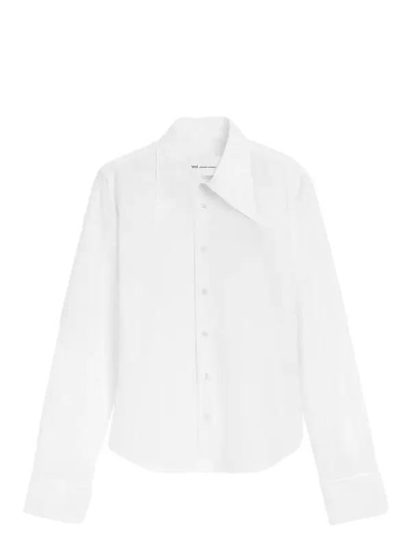 Ami Fitted Shirt With Sharp Collar - White