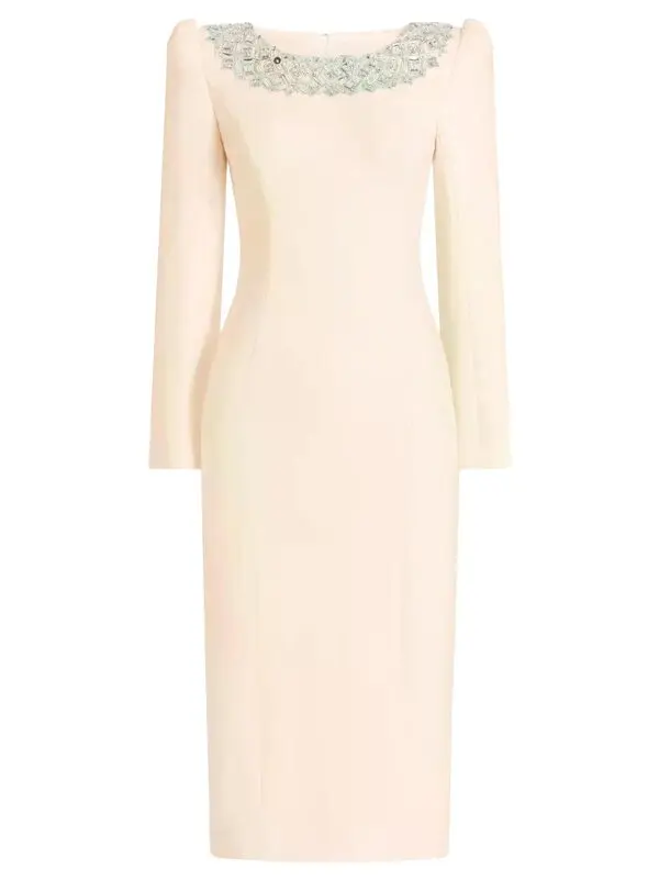 Jenny Packham Jacquetta Beaded Midi Dress - Neutrals