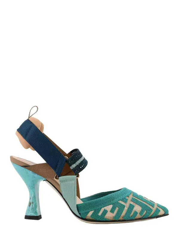 Fendi Colibrì Logo-print Straps Pumps - Blue