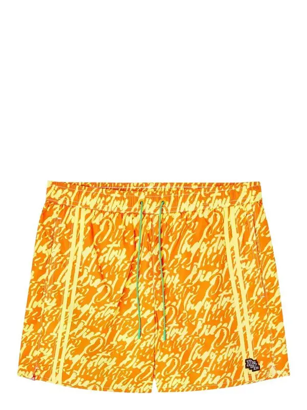 DIESEL® Patterned Swim Shorts - Yellow