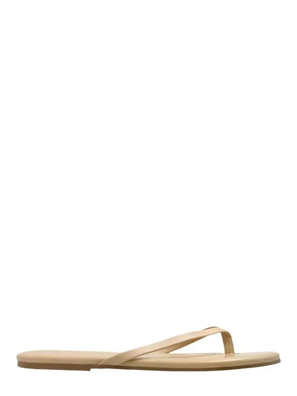 Melissa Odabash Thong Leather Sandals - Neutrals
