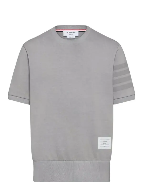 Thom Browne Cotton Jersey 4-bar T-shirt - Grey