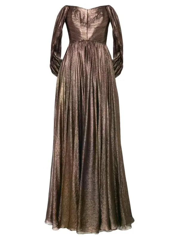 M.MARQUISE Silvana Off-shoulder Maxi Dress - Brown