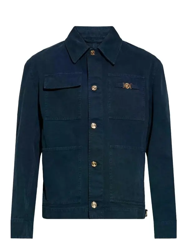 Versace Buttoned Patch Pocket Jacket - Blue