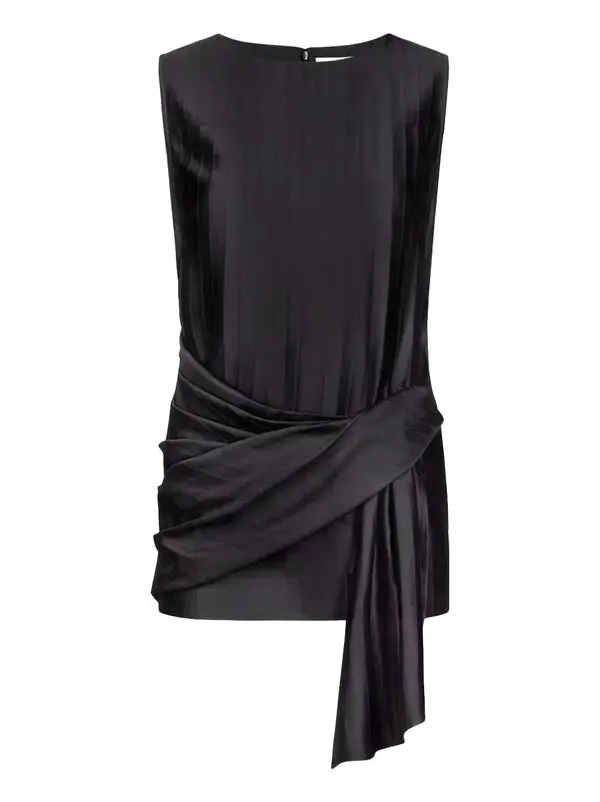 Loulou De Saison Striped Draped Top - Black