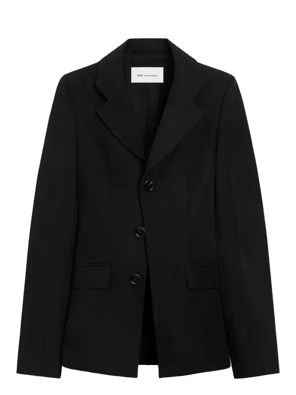 Ami Single-breasted Blazer - Black
