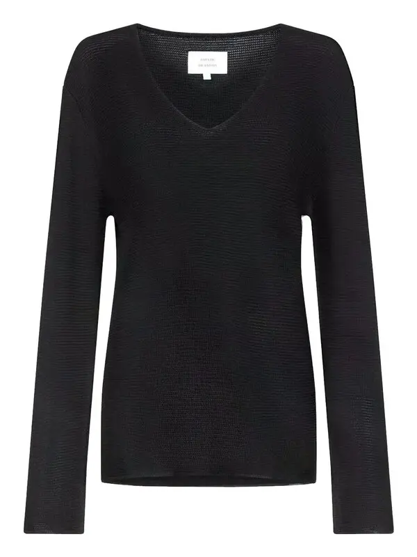 Loulou De Saison Saya V-neck Sweater - Black