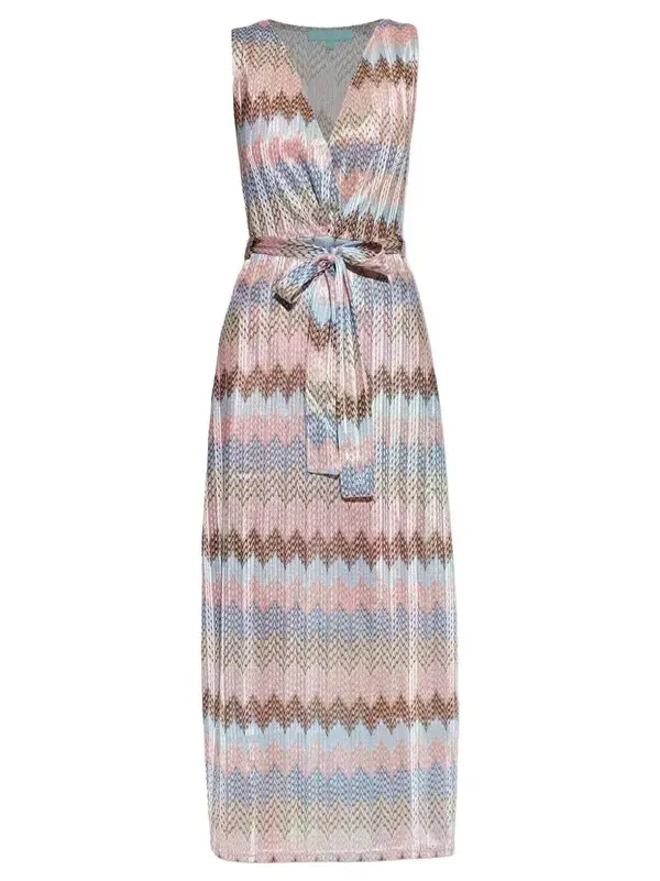 Melissa Odabash Zigzag Stripe Maxi Dress - Pink