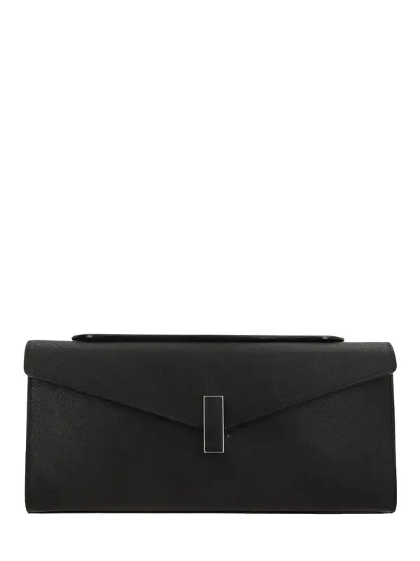 VALEXTRA Leather Envelope Clutch - Black