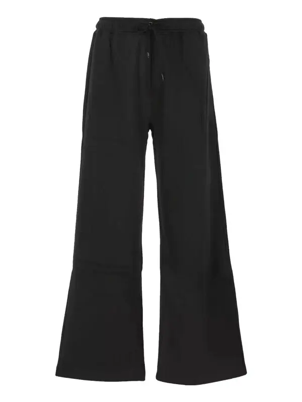 K-WAY Drawstring-waist Wide-leg Track Pants - Black