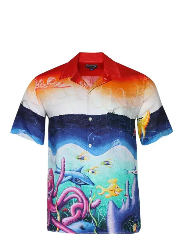 Vilebrequin X Kenny Scharf Charli Print Shirt - Blue