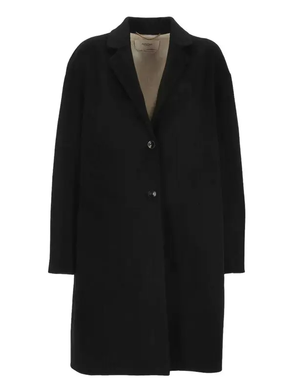 Agnona Buttoned Coat - Black