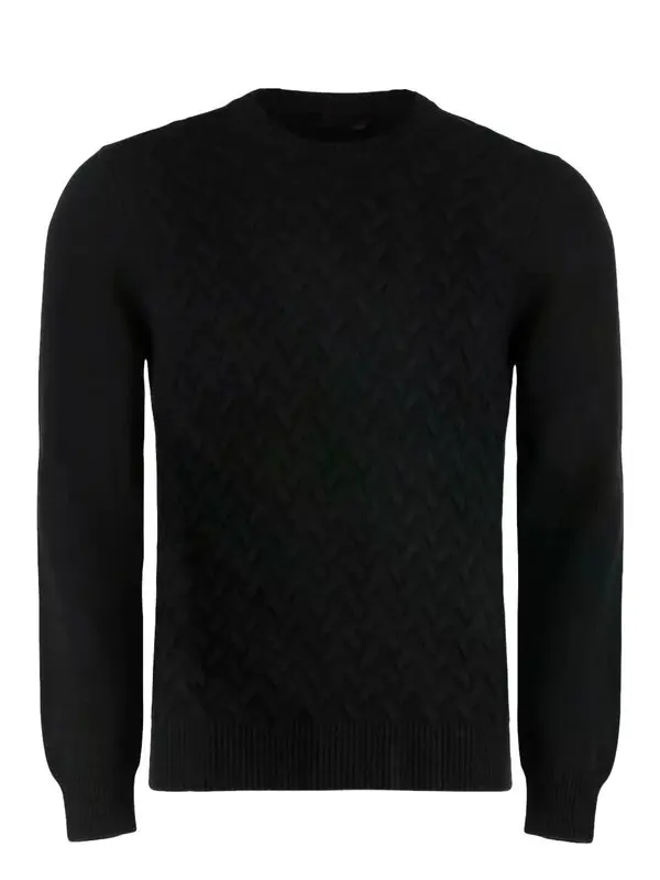 MOORER Crew-neck Cashmere Sweater - Black